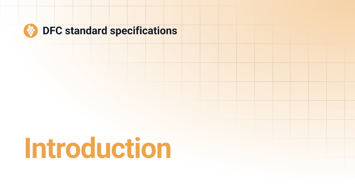 Introduction | DFC standard specifications