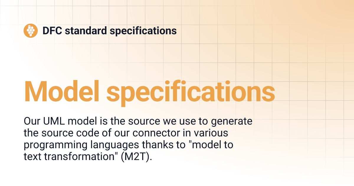 Model specifications | DFC standard specifications